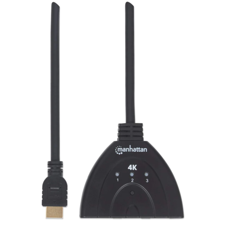 HUB SPLITTER 1XHDMI INP (F) TO 3xHDMI Out (F) 4K@60Hz MANHATTAN