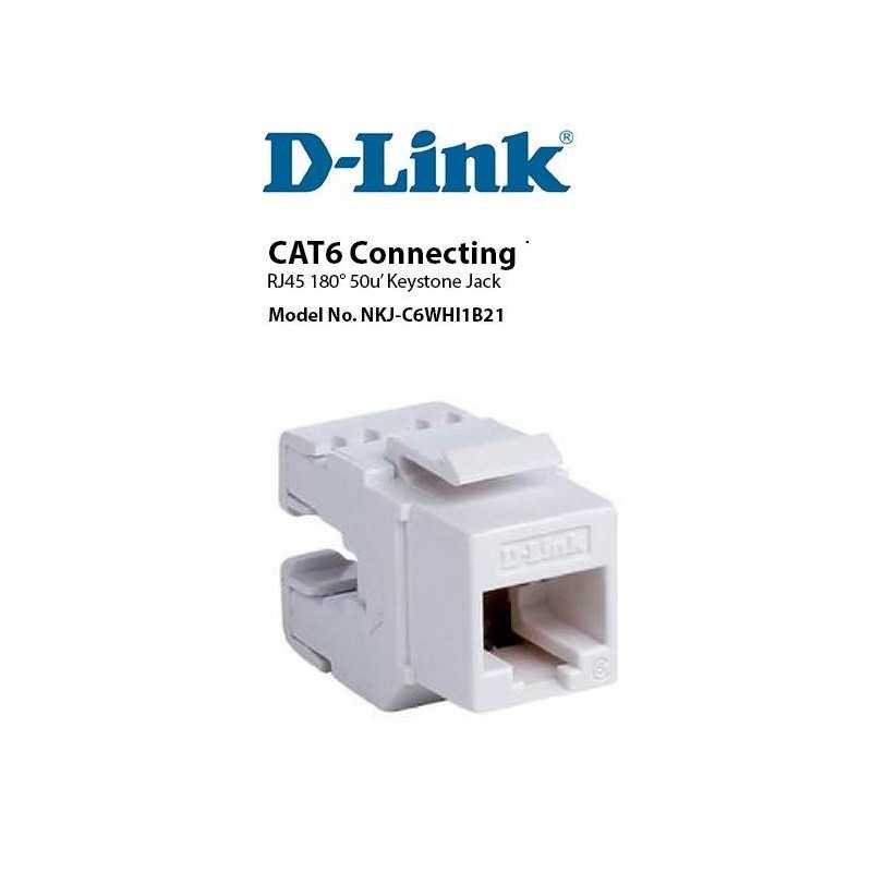 CONECTOR KEYSTONE DLINK CAT6 UTP 180¼ BRANCO